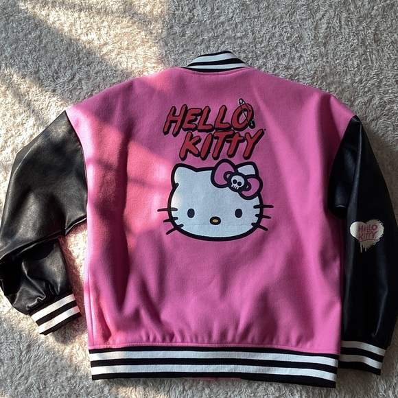 Hello Kitty | Jackets & Coats | Hello Kitty Varsity Jacket In Pink And ...